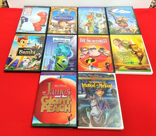 10 MOVIE BUNDLE DVD Disney Animation Lot Family Kids Children Tested ...