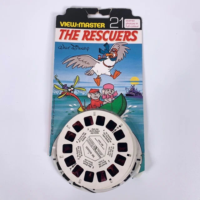 VIEWMASTER REELS THE Rescuers Walt Disney 1977 Set BH 026 3 Reels Card ...