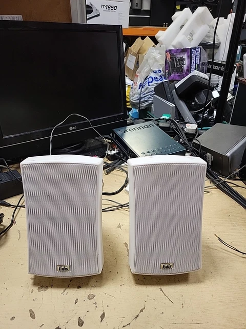 EDIS E206 WHITE Passive Wall Speakers £24.99 - PicClick UK