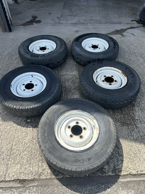 LAND ROVER DEFENDER 16" steel wheels and tyres £500.00 - PicClick UK