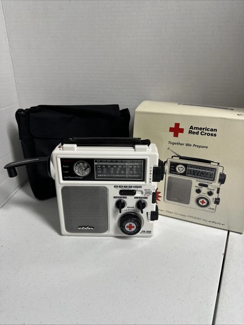 AMERICAN RED CROSS FR300 Emergency AM/FM Radio White By Eton ...