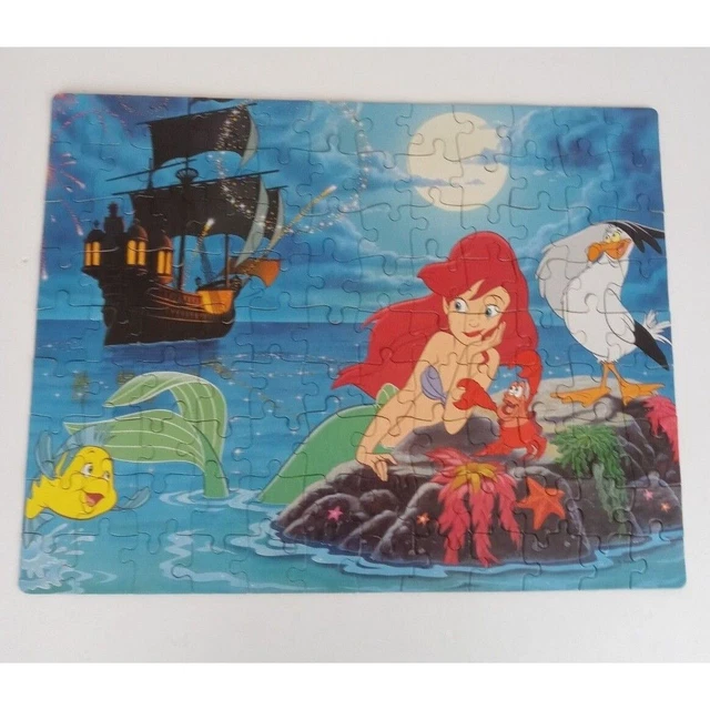 VINTAGE GOLDEN BOOKS Disney s The Little Mermaid 100 Piece Puzzle 100 vintage-golden-books-disney-s-the-little-mermaid-100-piece-puzzle-100