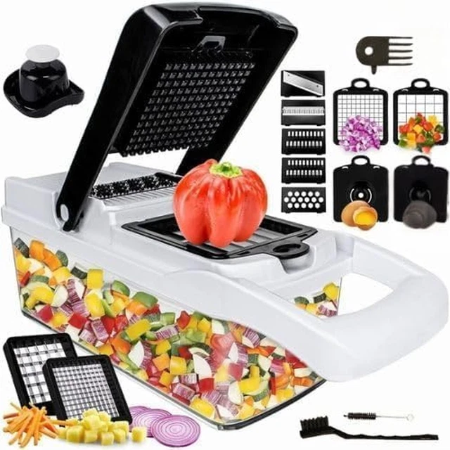 VEGETABLE CHOPPER, VEGETABLE Chopping, 16-In-1 Deluxe Vegetable Chopper ...