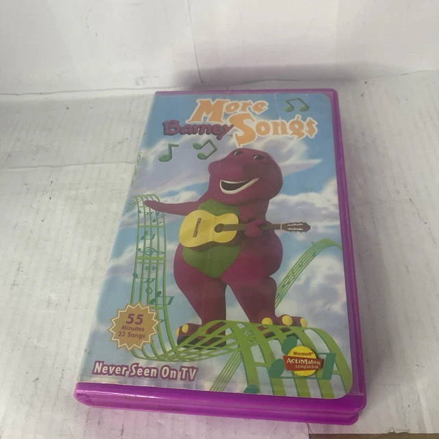 VHS BARNEY: MORE Barney Songs (1999) Never Seen On Tv 55 Minutes 23 ...