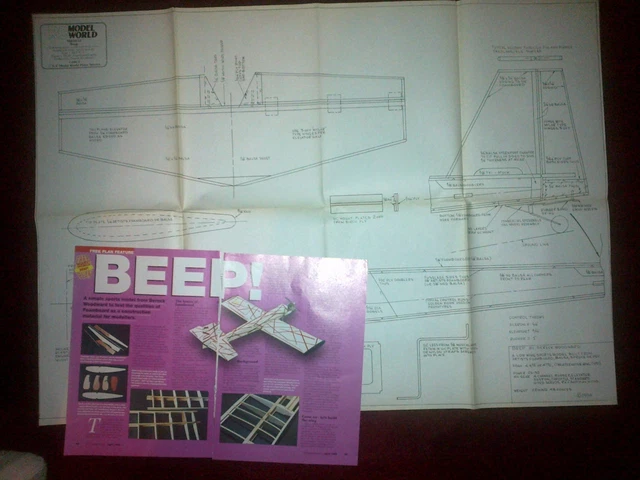BEEP LOW WING Sport Model Plan Built From Artists Foam Board By D ...