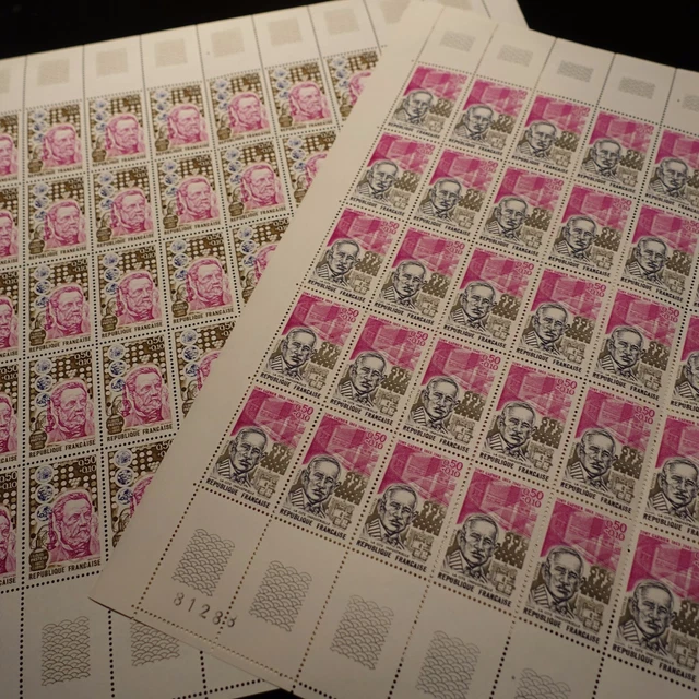 FEUILLE SHEET TIMBRE PERSONNAGES CÉLÈBRES N°1768/1769 x50 NEUF ** LUXE MNH EUR 20,00 - PicClick FR