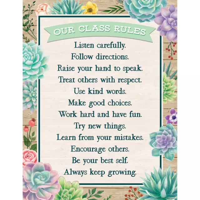 TEACHER CREATED RESOURCES Rustic Bloom Our Class Rules Chart (7974) £11 ... TEACHER CREATED RESOURCES Rustic Bloom Our Class Rules Chart (7974) £11 ...