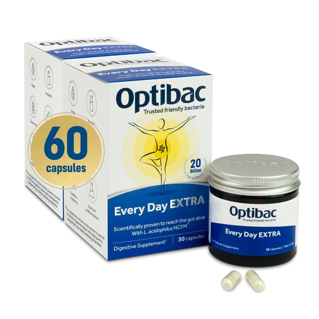 OPTIBAC PROBIOTICS EVERY Day Extra - High Strength Vegan Digestive ...