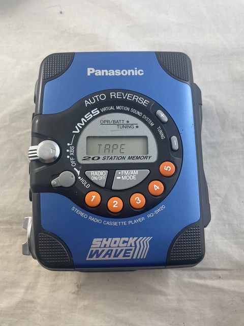 PANASONIC SHOCKWAVE RADIO Cassette Model RQ-SW20 Walkman Needs new belt ...