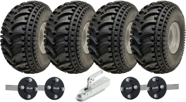 22X11.00-8 OPEN CENTRE P308 ATV Trailer Kit Wheels ALKO Axles & SPP ...
