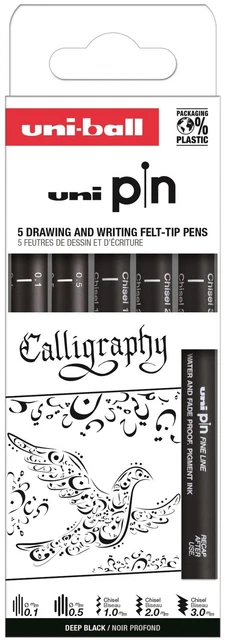 UNI-BALL - PIN Set 5Pcs - Calligraphy (401247) Toy NEW $42.57 - PicClick AU