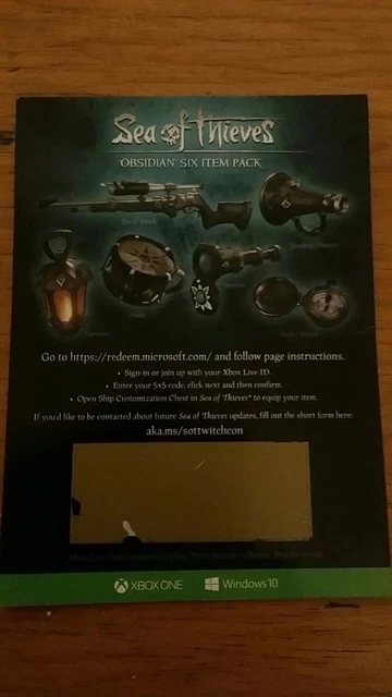 SEA OF THIEVES Obsidian Six Item Pack DLC CODE £15.00 - PicClick UK