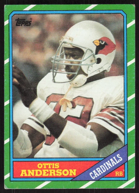 CARTE DE FOOTBALL Ottis Anderson #329a 1986 Topps St. Louis Cardinals ...