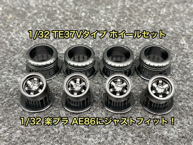 1/32 CAR EL Raku-Pla TE37V Type Wheel Set AE86 3D Printer Made EUR 79 ...