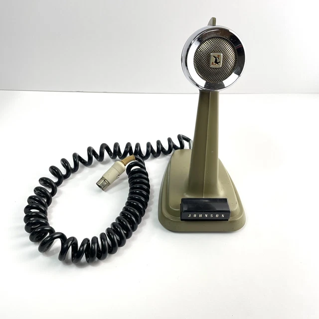 VINTAGE JOHNSON VIKING Desk Mic CB Ham Radio Microphone 250-888-2 ...