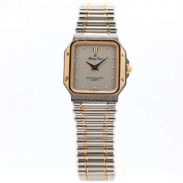 OROLOGIO DA POLSO Vintage 23mm Mathey-Tissot Donna Quarzo Acciaio & Oro ...