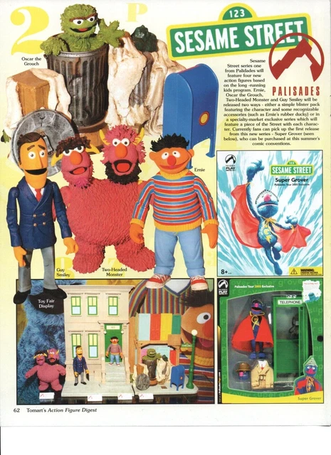 2005 ACTION FIGURE Toy PRINT AD ART - Sesame Street Oscar Ernie Guy ...