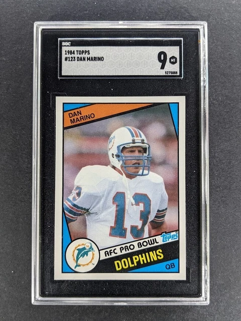 1984 TOPPS NFL DAN MARINO recrue AFC Pro Bowl Miami Dolphins #123 SGC 9 ...