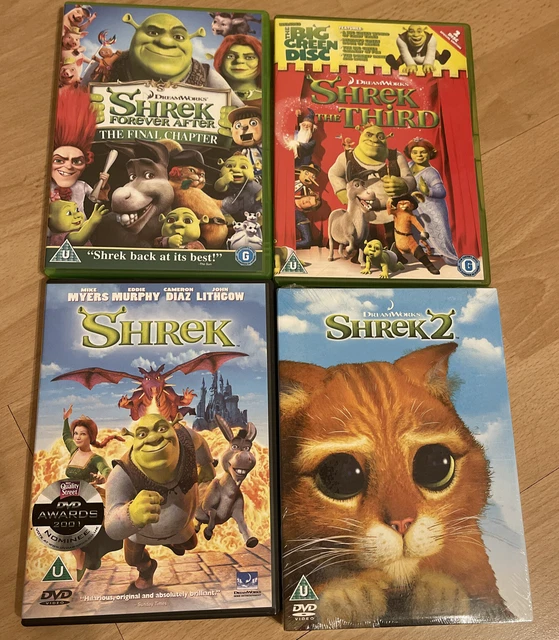 SHREK SHREK 2 Shrek The Third Shrek Forever After 4 Filmsammlung DVD ...