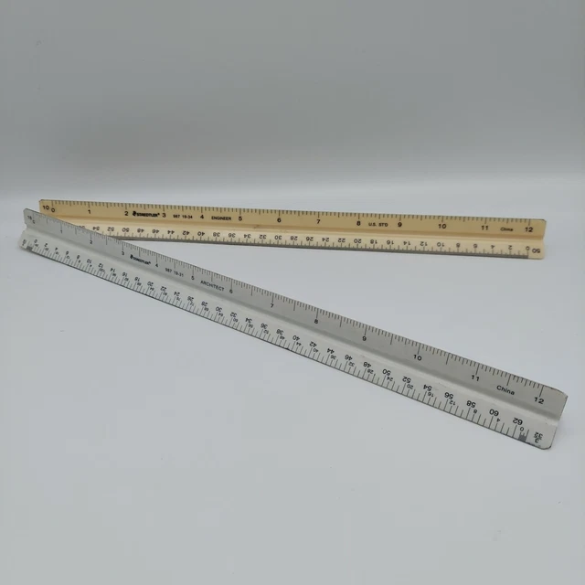 STAEDTLER MARS ENGINEER Scale Ruler Triangular 987 19-34 Architect ...