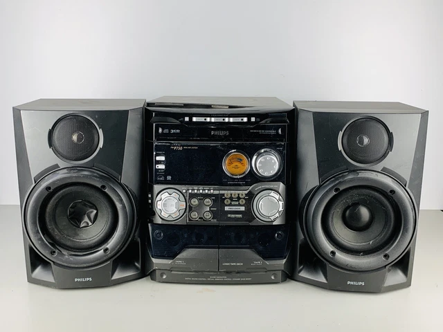 PHILIPS FW-P750/22 CD Changer 2 Tray Cassette Mini Hi-Fi System #BA40 £ ...