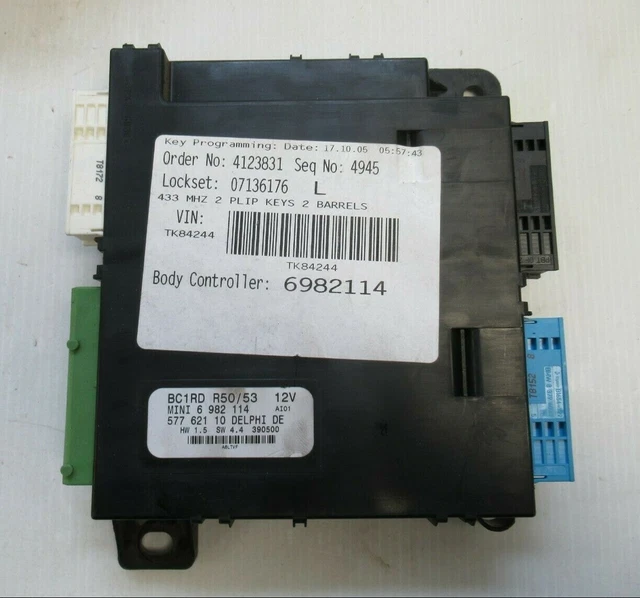 MINI BMW COOPER S R53 Hatchback Body Control Unit / BCU BCM BC1 Module ...