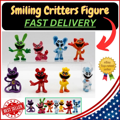 SMILING CRITTERS FIGURE Playtime 8pcs Hoppy Hopscotch Toys Gift Kids ...