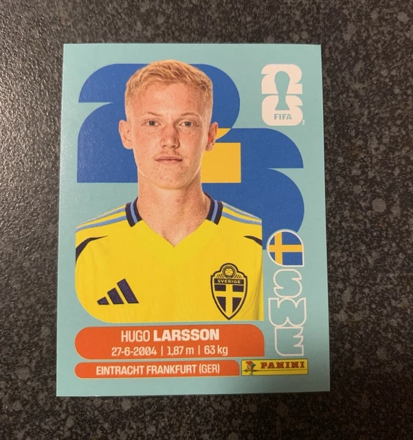 PANINI FIFA WORLD Cup 2026 Hugo Larsson Sticker Sweden SWE 9 £1.16 ...