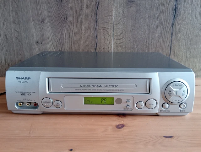 SHARP SILVER VCR VHS Recorder Model No VC-MH704 Working £24.99 ...