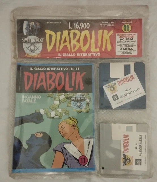 SIMULMONDO ADVENTURES GIOCO Pc-Ibm-Amiga Diabolik N° 11 1993 Blisterato ...