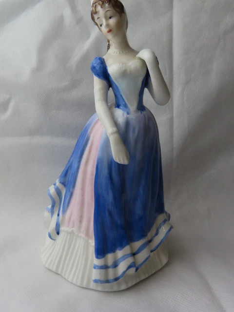 THE LEONARDO COLLECTION Vintage Fine Bone China Lady Figurine in blue ...