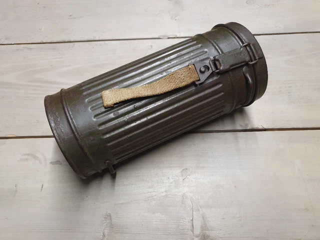 WW2 ORIGINAL GERMAN Gas Mask Canister Container WWII Authentic M38 ...