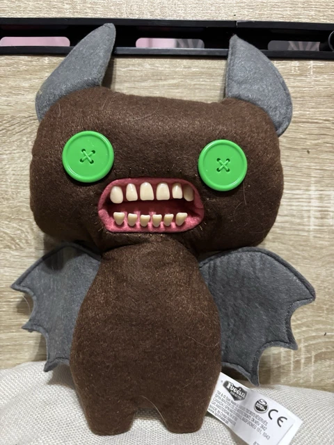 FUGGLER SOFT TOY Plush Brown Winged Bat, 9in Green Button Eyes £63.10 ...