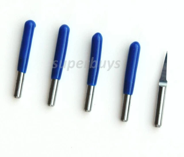 5PC 3.175 X 0.3mm Engraver 10 Degree PCB Carbide Engraving Bit CNC ...