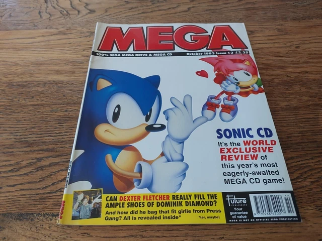 MEGA MAGAZINE SEGA Mega Drive Sonic The Hedgehog Cover Vintage Gaming ...