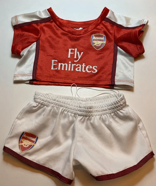 BUILD A BEAR Arsenal FC Red Football Kit Strip Outfit Shorts Top ...
