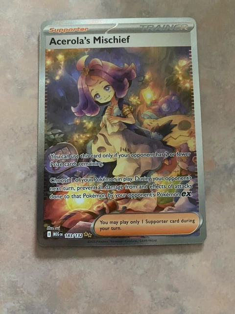 2025 POKÉMON MEGA Evolution Acerola's Mischief 183/132 Rare $88.00 ...