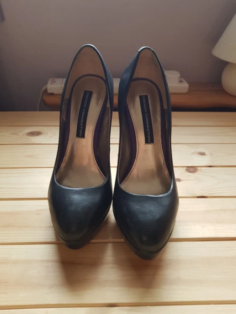 FRENCH CONNECTION PLATFORM Court Shoes Heels Black Size 4 £12.00 ...