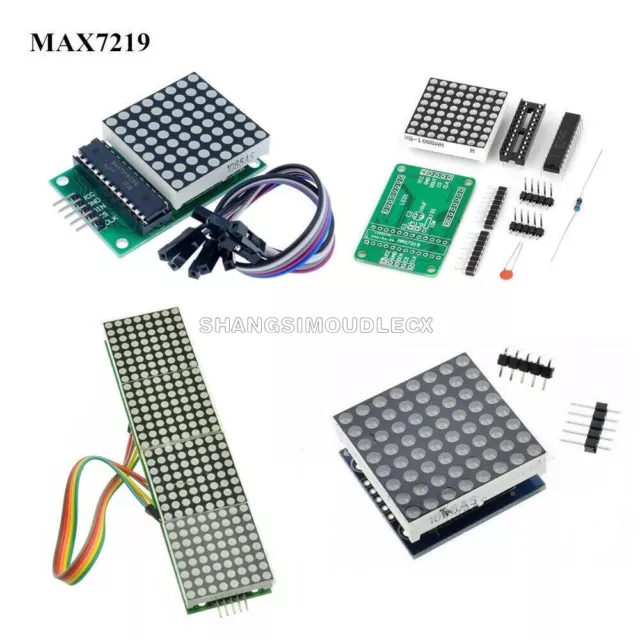 Max7219 Dot Matrix Mcu Control Led Display Module For Arduino Raspberry Pi Eur 232 Picclick De