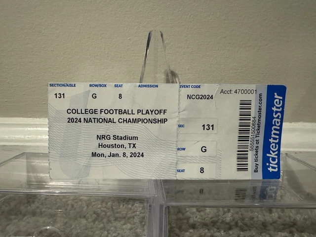 2024 CFP COLLEGE Football National Championship Ticket Michigan ...