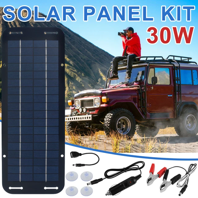 12V SOLAR PANEL Kit IP65 Waterproof Trickle Battery Charger Powered for ...