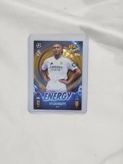 TOPPS MATCH ATTAX 2024/25 - New Signing Energy Card - Kylian Mbappe (Ns ...