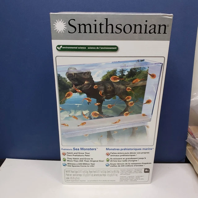 SMITHSONIAN PREHISTORIC SEA MONSTERS Hatch & Grow STEM TRIOPS EGGS ...