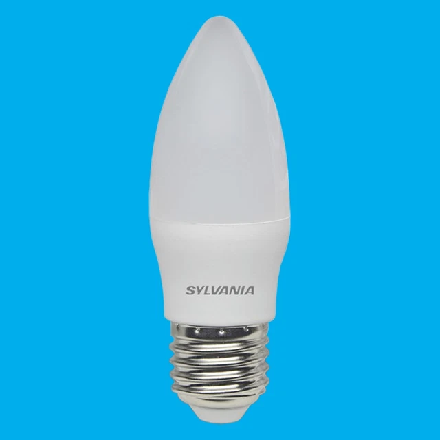 12X 5W (=40W) LED Candle ES E27 Edison Screw Warm White 2700K 470lm ...