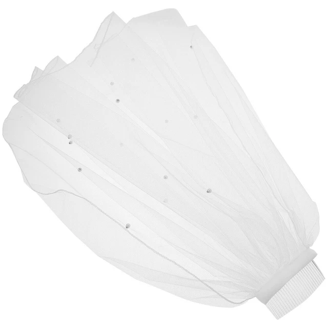 COMMUNION VOILE PEAL Voile Voile De Mariée Brodé De Mariage Voile EUR 5 ...
