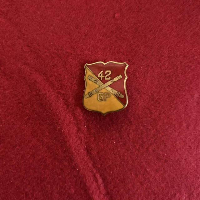 WW2 US ARMY 42Nd Field Artillery Gp Unit Dui Crest Insignia Pin's Badge ...