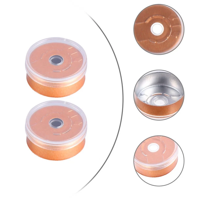 200PCS GLASS VIAL ALUMINUM Caps Off Seals Plastic Aluminum Caps Set £14 ...