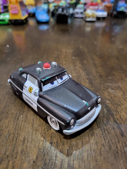 MATTEL DISNEY PIXAR Cars Sheriff Police Car 1:55 Diecast Car Used $19. ...