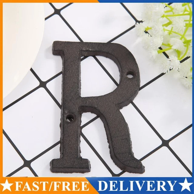 METAL LETTERS CAST Iron House Sign Doorplate DIY Cafe Wall Decoration ...