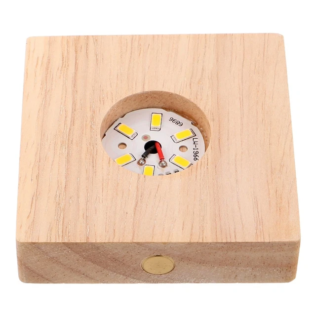 NIGHT LIGHT WOODEN Base Lighted Bases for Crystal Art LED Display Stand ...